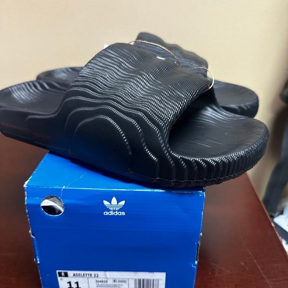 adidas | Shoes | Adidas Mens Black Adilette 22 Id4925 Comfort Slipon ...